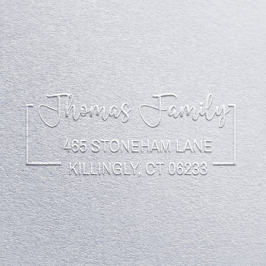 Customized Address Embosser Return Address Embosser Stamp for Wedding ...