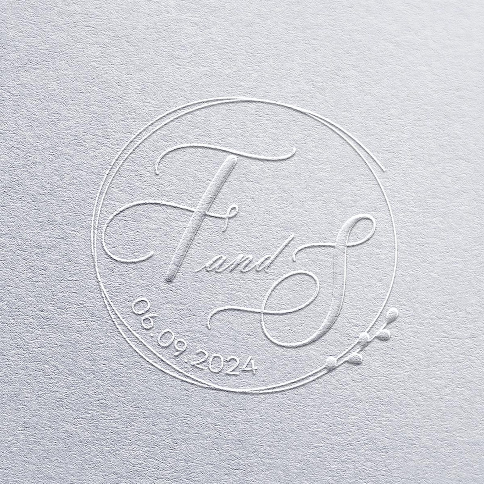 Custom Monogram Embosser for Wedding Couples, Personalized Initial Seal ...