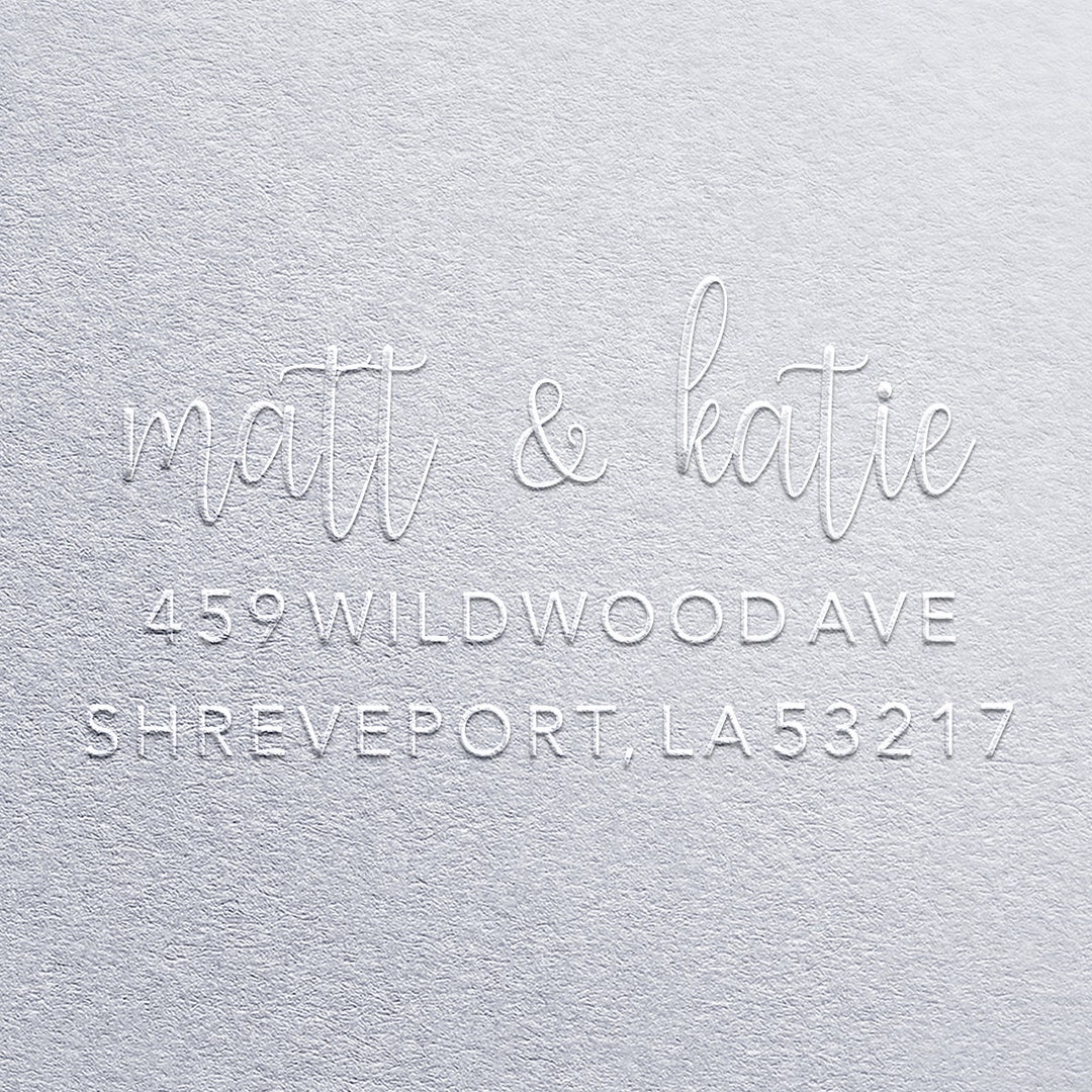 Custom Address Embosser for Envelopes, Return Address Embosser Stamp ...