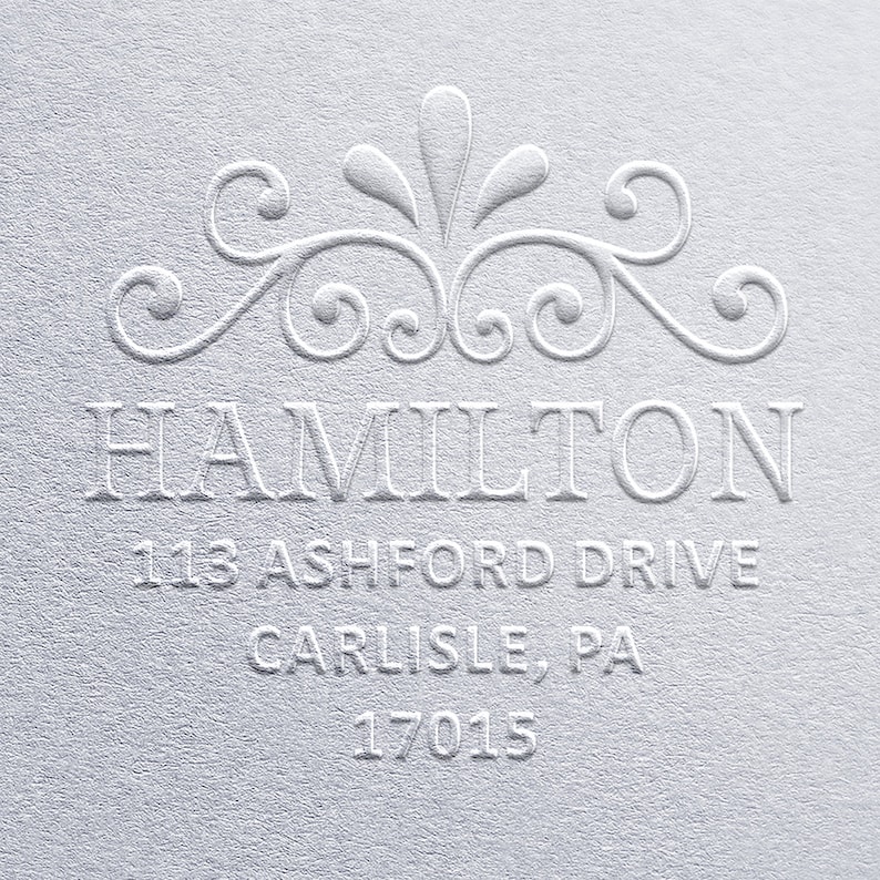 Custom Initial Embosser Stamp for Envelopes Address Embosser Stamp for ...