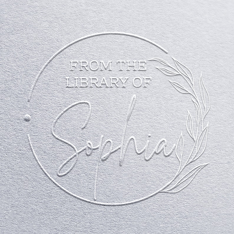 Custom Library Name Embosser, From the Library of Personalized Book ...