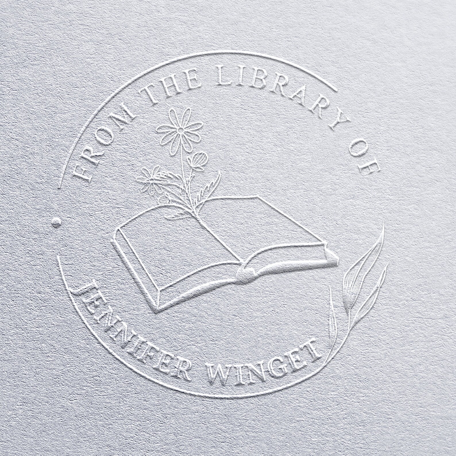Custom Library Name Embosser, From the Library of Personalized Book ...