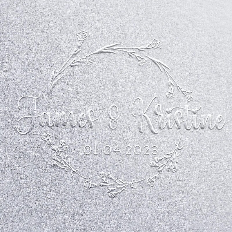 Embossed Monogram - Etsy