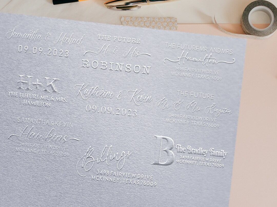 Chose Return Address Embosser, Housewarming Gift, Custom Address ...