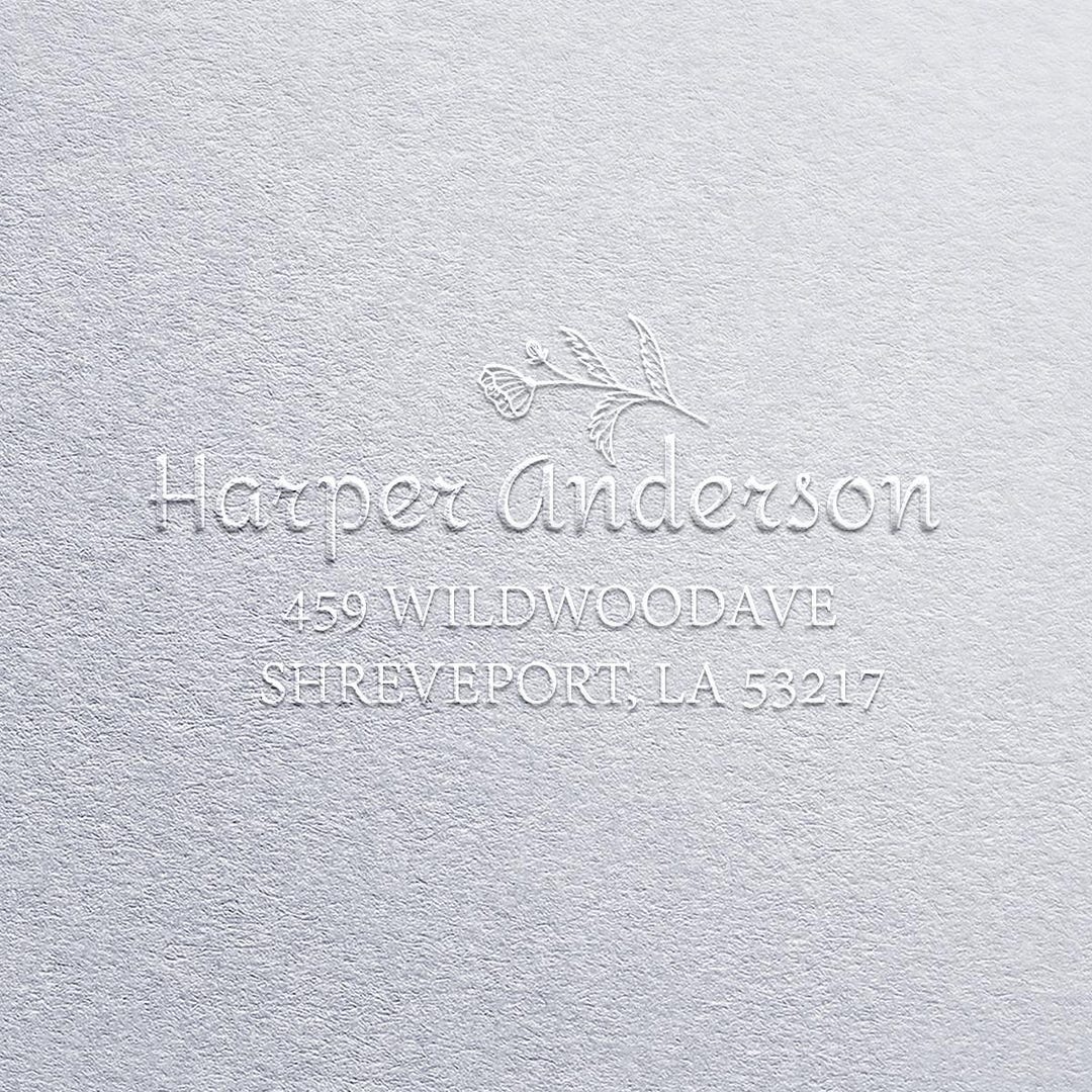 Custom Address Embosser - Personalized Return Address Stamp - Custom ...
