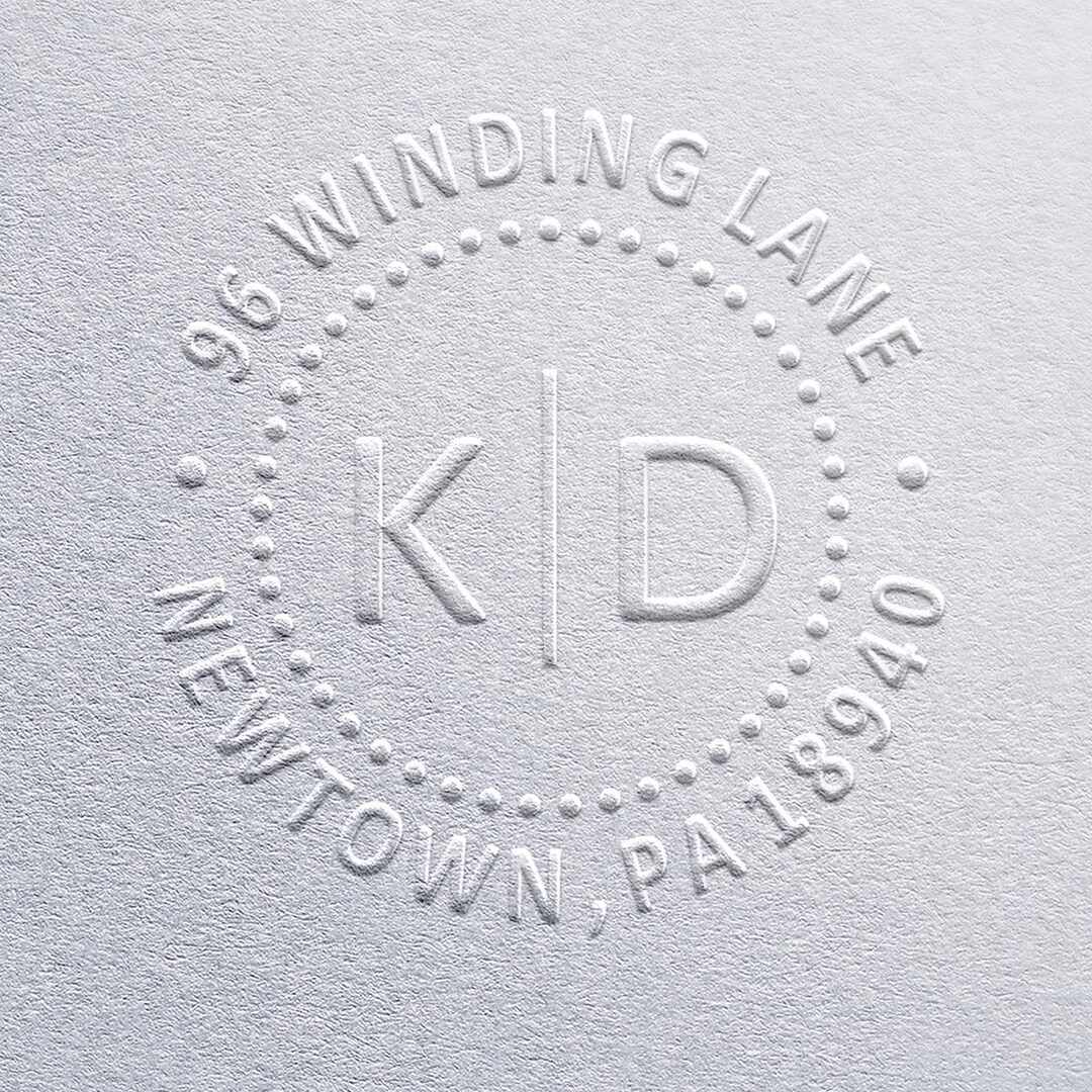 Custom Address Embosser Stamp: Personalized Stationery, Wedding ...