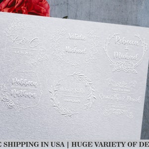 20+ Designs Wedding Embosser, Wedding Stamper, Custom Embosser ...