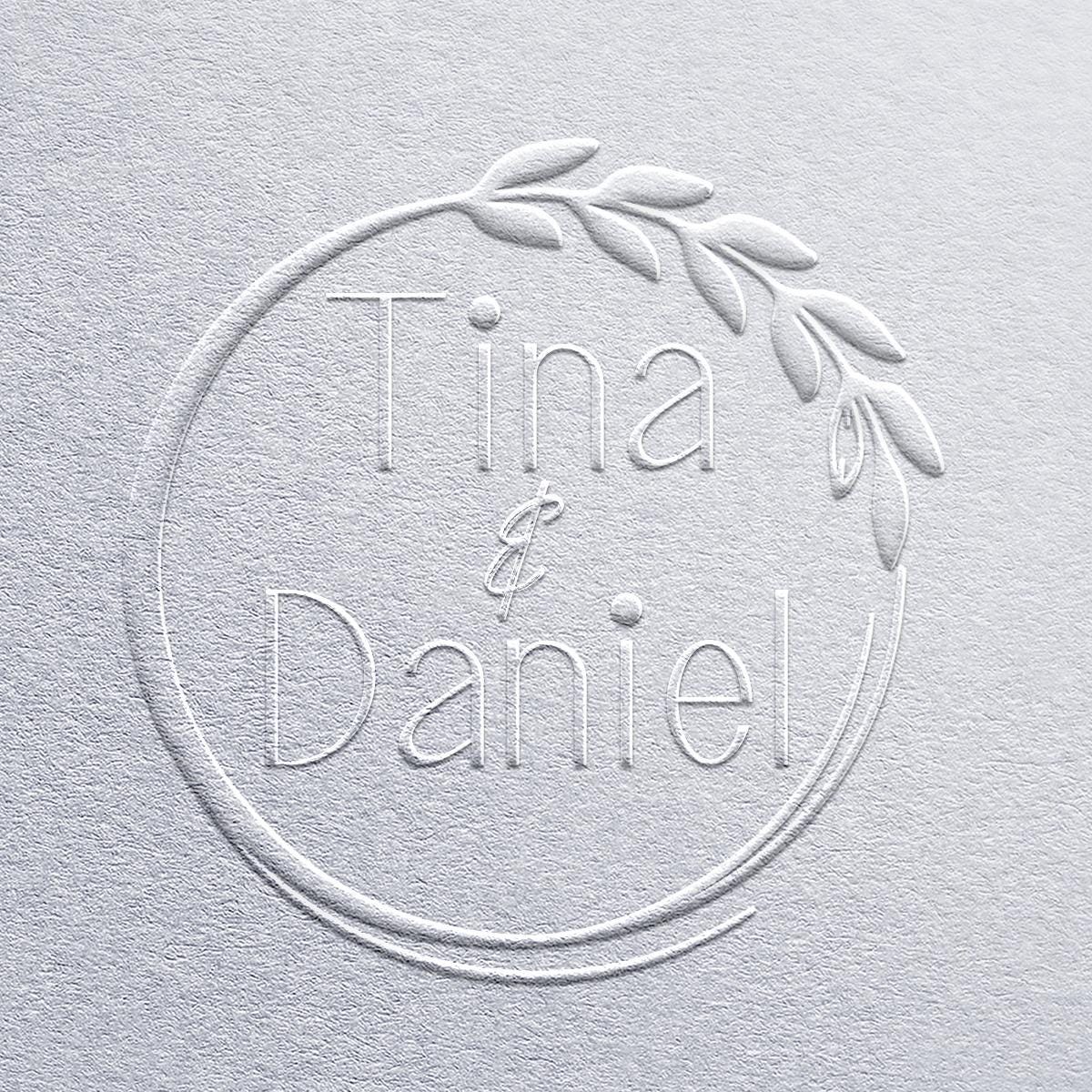 Custom Monogram Embosser for Wedding Couples, Personalized Initial Seal ...