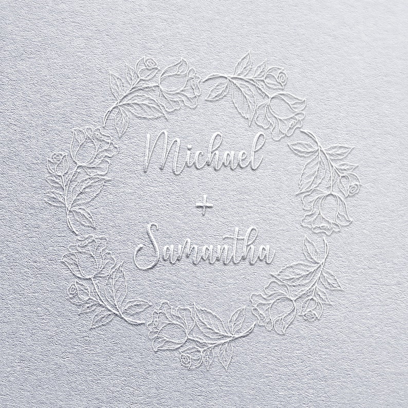 Customized Wedding Embosser, Personalized Wedding Embosser, RSVP Stamp ...