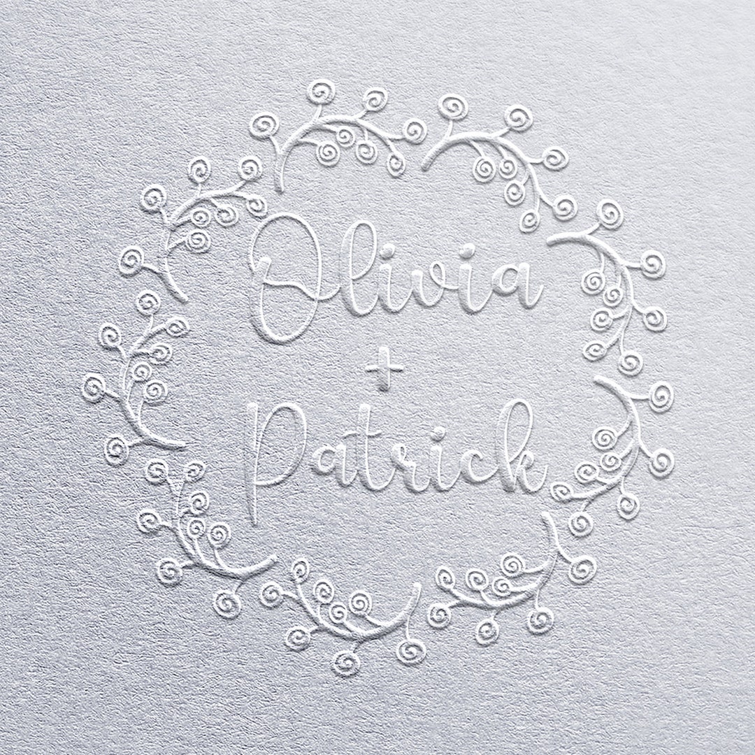 Custom Wedding Embosser, Couple Name Embosser, Envelope Embosser ...