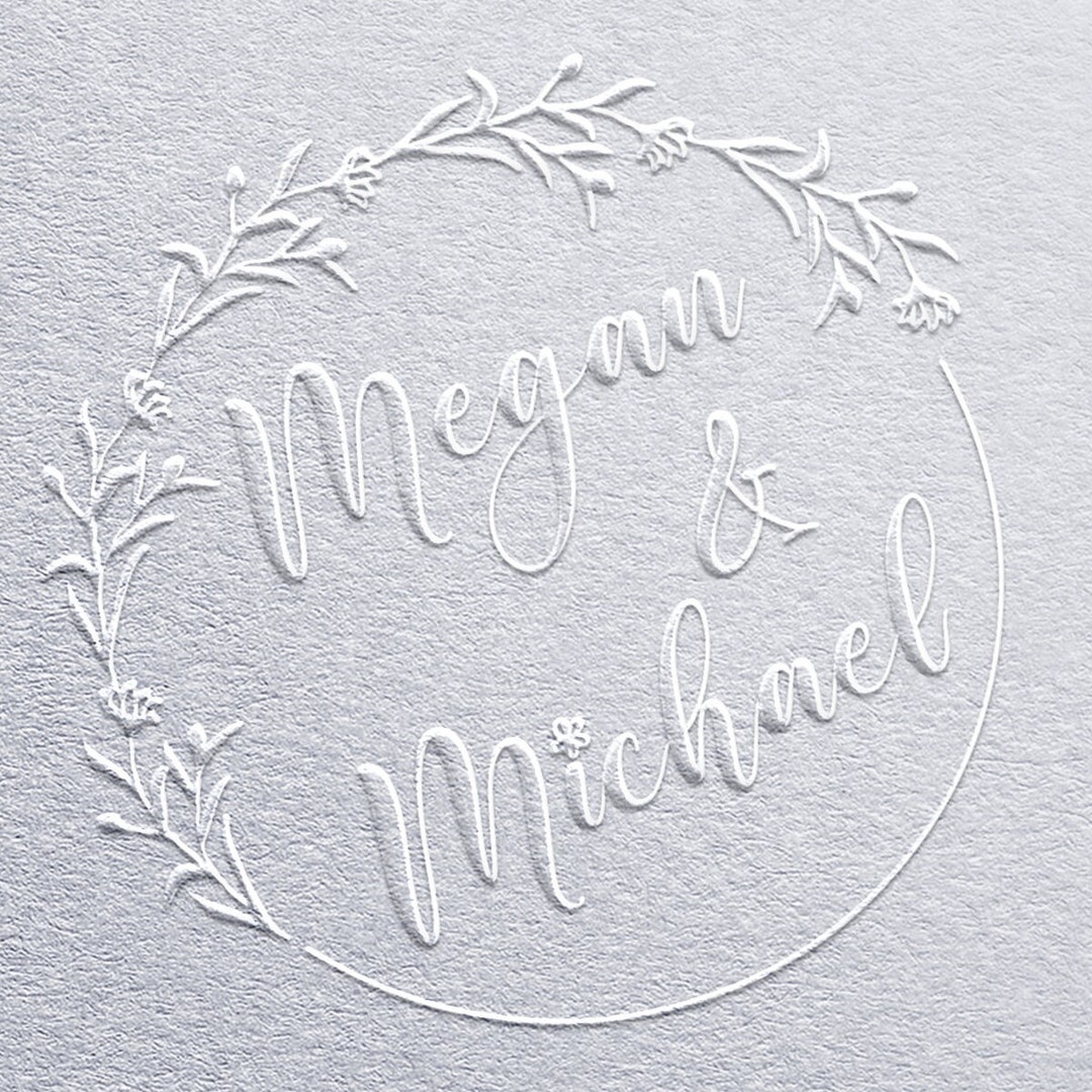 Wedding Embosser, Personalized Wedding Embossed Stamp, Wedding ...