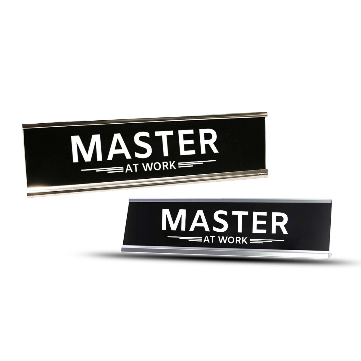 Master at Work Funny Desk Name Plate Funny Name Plate Gift - Etsy