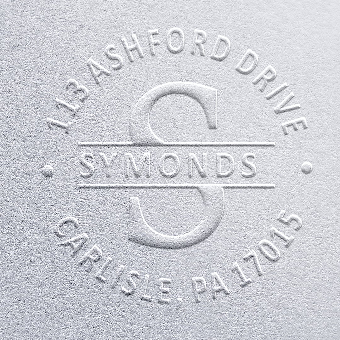 Custom Round Address Embosser for Envelopes, Personalized Return ...