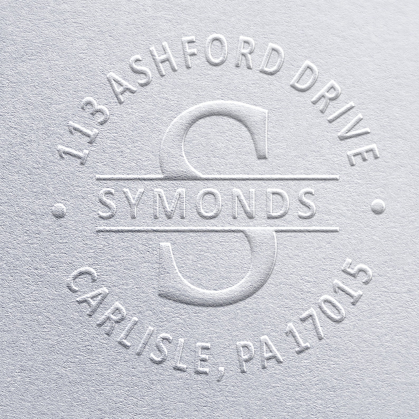 Custom Initial Embosser Stamp for Envelopes Address Embosser Stamp for ...