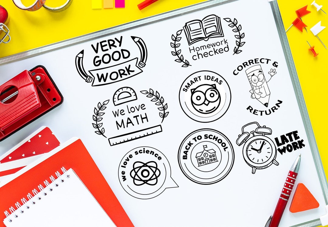 Personalized Teacher Stamp | Classroom Teacher Stamp | Custom Teacher Stamp Kids Grading Stamp ...