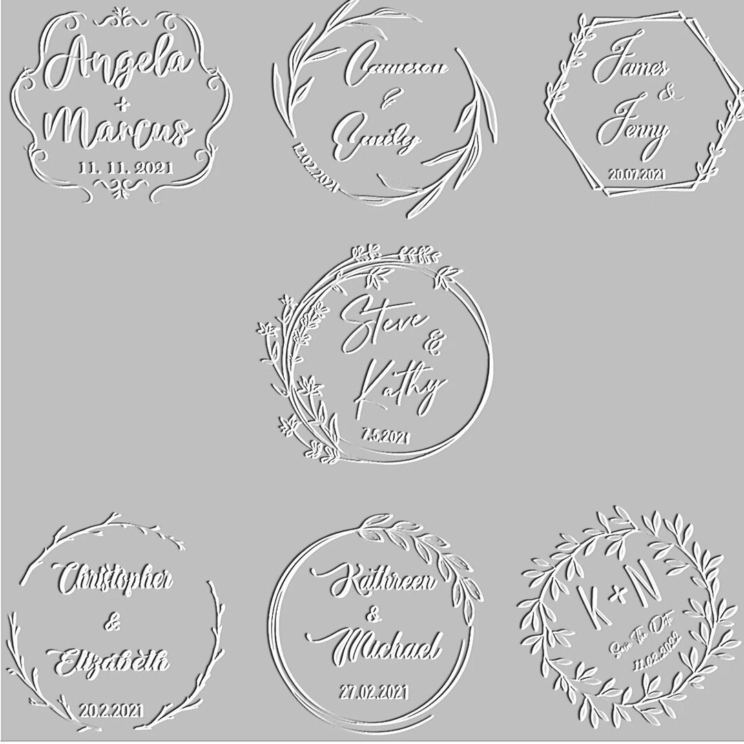 Custom Wedding Embosser Wedding Invitation Embossing Stamp Create ...