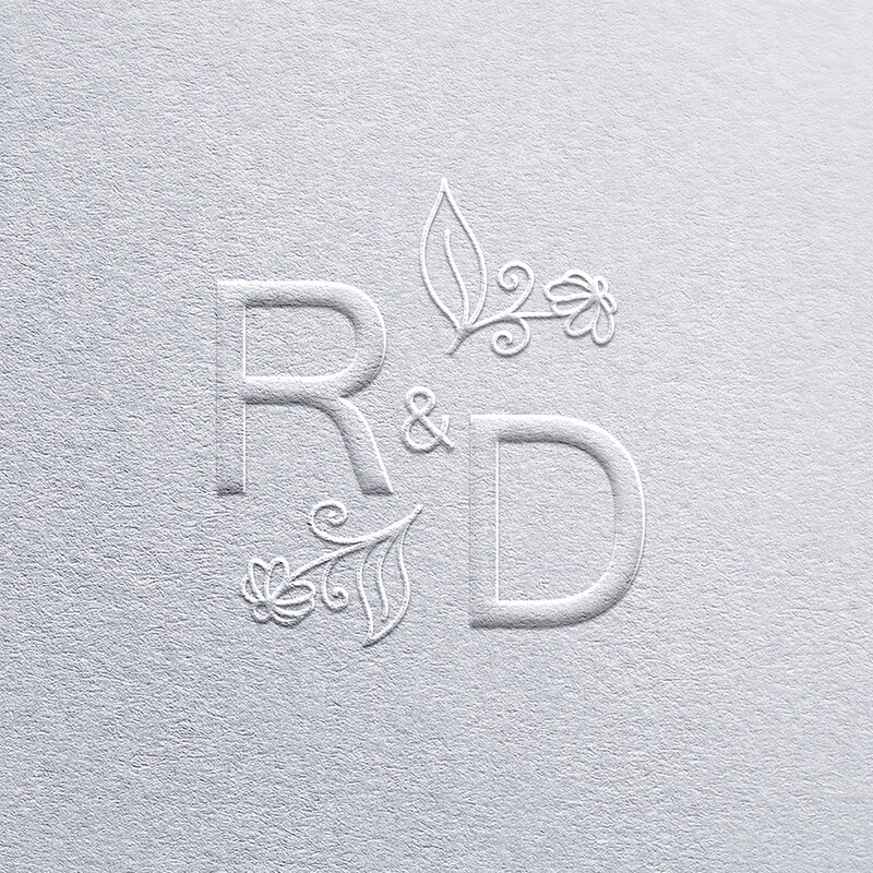 Embossed Monogram - Etsy