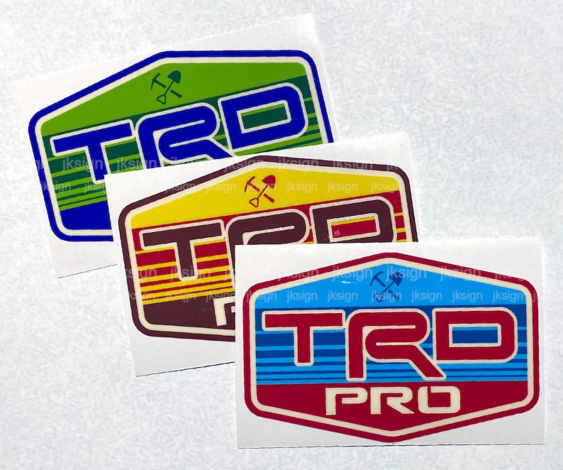 TRD Pro Decal Retro Color Fits on Toyota Tacoma FJ Cruiser 4 Runner ...
