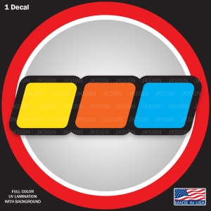 Tri-color Decal (1 Decal) - Etsy