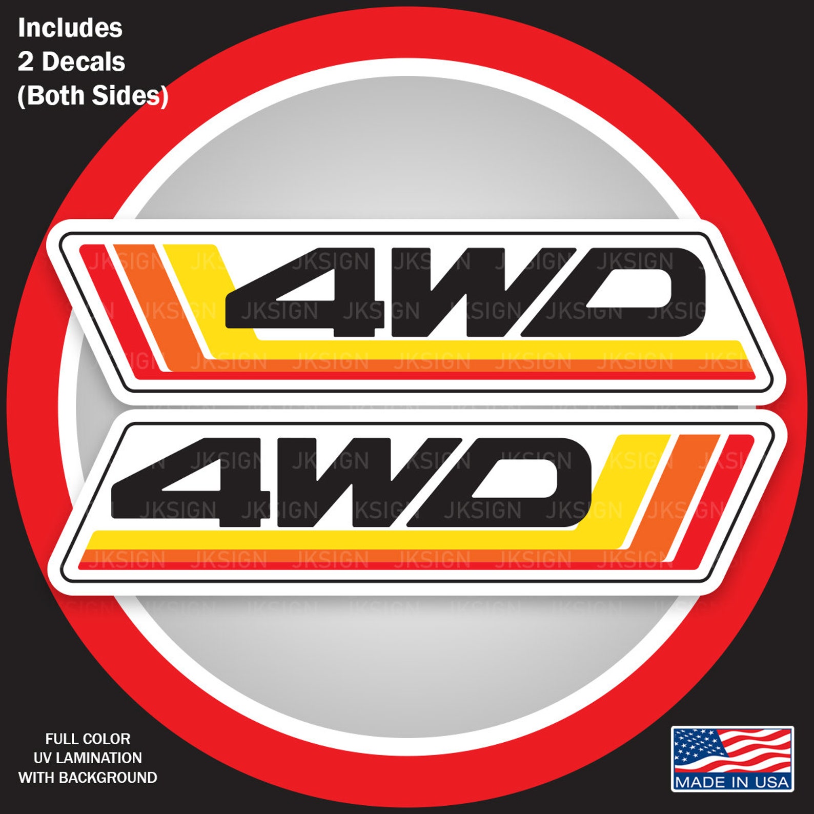 4WD Retro Bedside Decal includes 2 Decals - Etsy