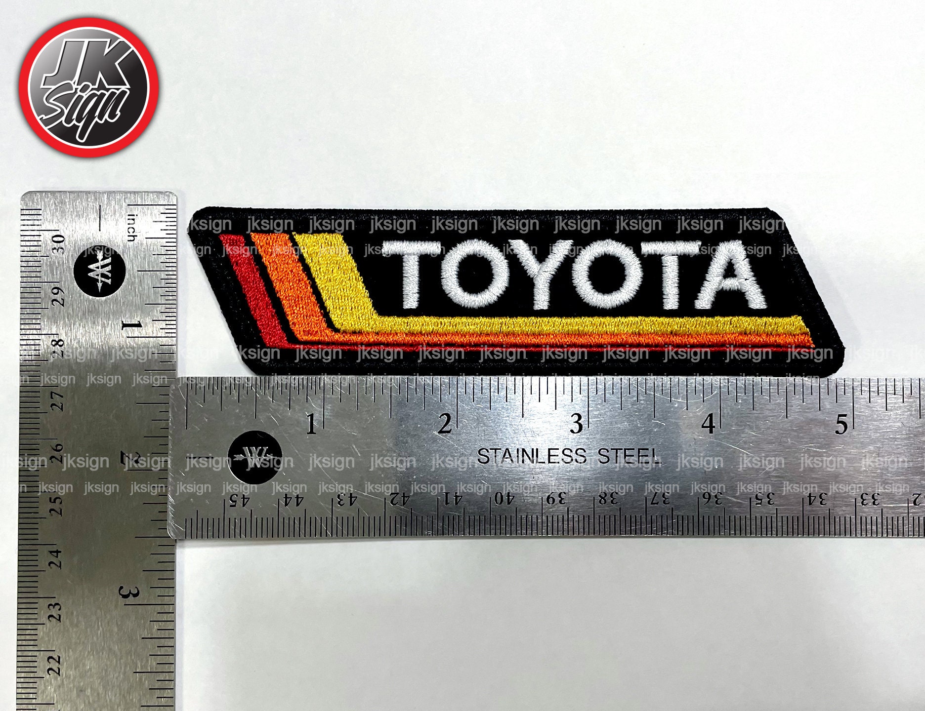 Vintage Stripes Tri Color Embroidered Patch for Toyota Lovers - Now in ...