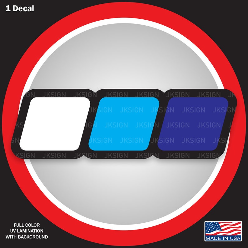 Tri-color Decal 1 Decal - Etsy