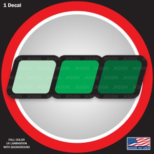 Tri-color Decal (1 Decal) - Etsy