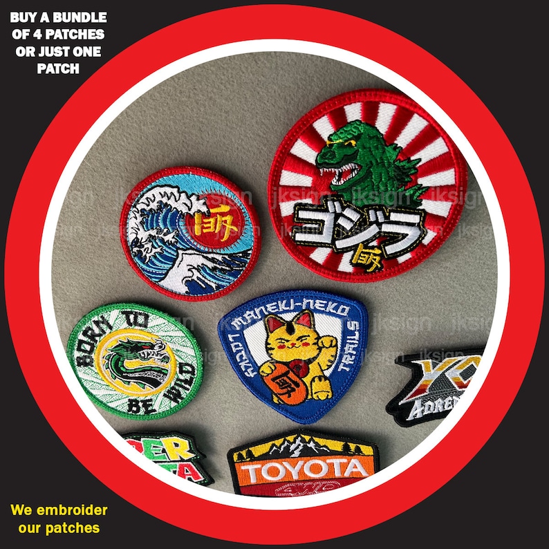 Japanese Bundle Embroidered Patch - Etsy