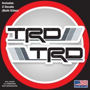 Tri-color TRD Bedside Decal (includes 2 Decals) - Etsy