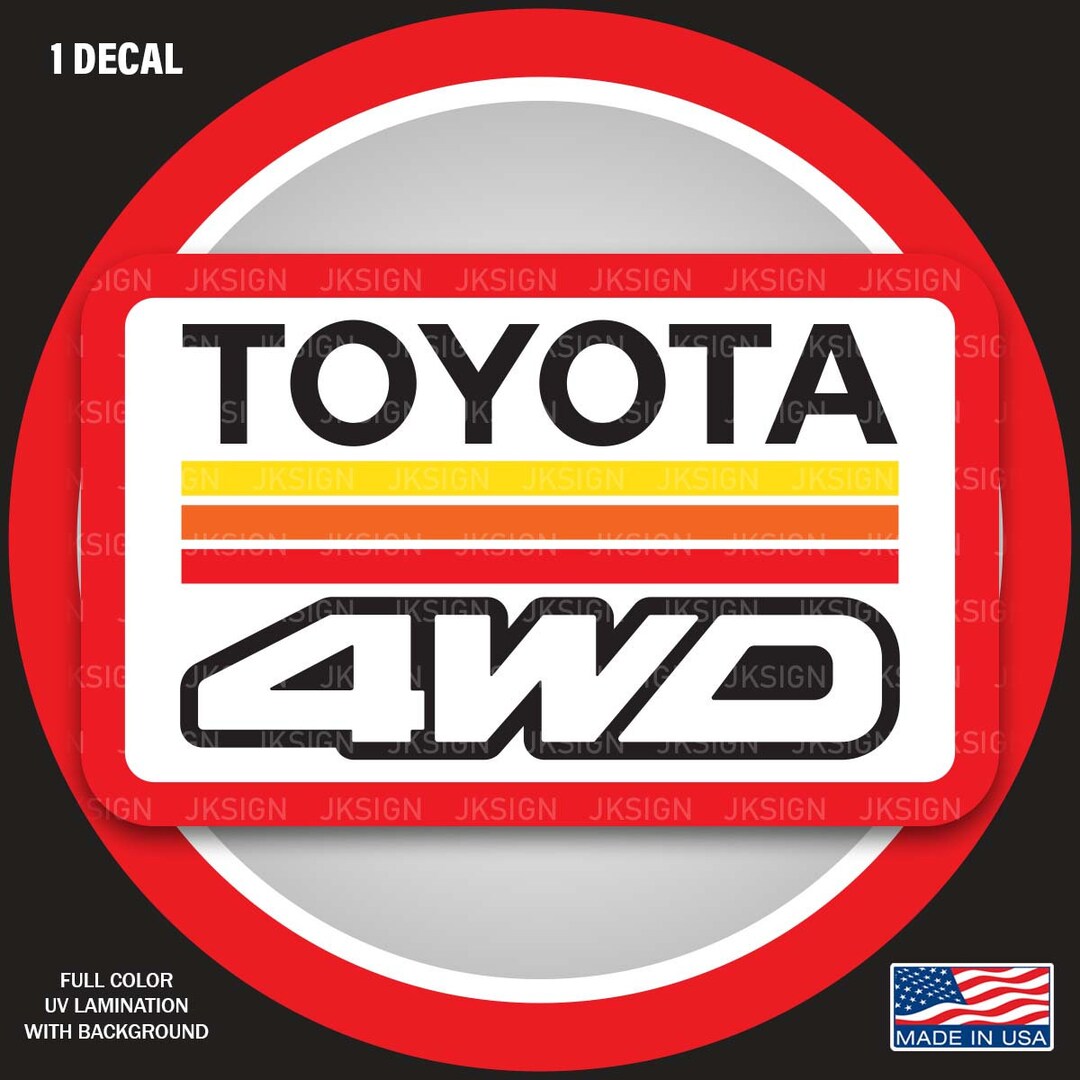 4WD Decal FITS on All Toyota Lovers - Etsy