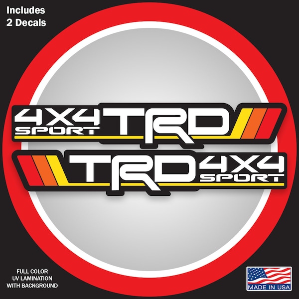 Toyota Trd Tri Color Decal - Etsy