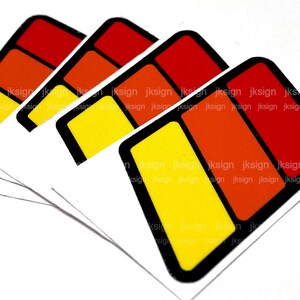 Tri-color Decal Vintage Colors (include 2 Decals) - Etsy