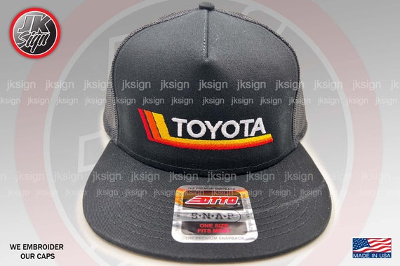 Tri Color Stripes Embroidery Mesh Back Trucker Hat for Toyota | Etsy