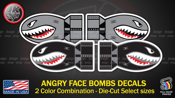 Electronics & Accessories Car Parts & Accessories Angry Face WW2 Bomb ...