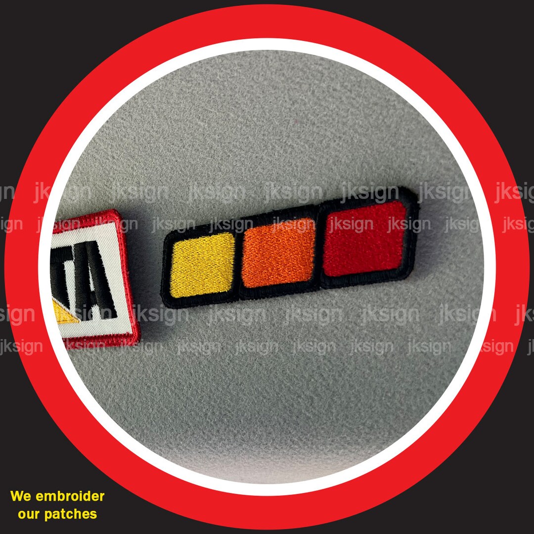 Tri Color Stripes Embroidered Patch - Etsy