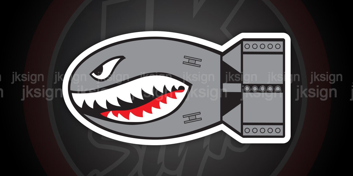 Electronics & Accessories Car Parts & Accessories Angry Face WW2 Bomb ...