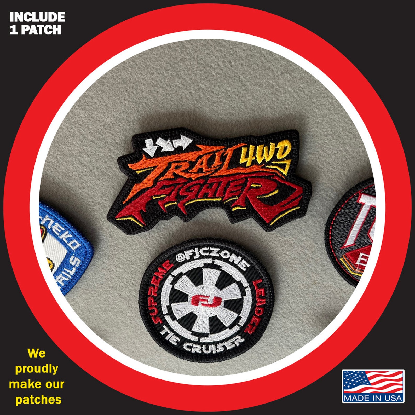 Trail Fighter 4WD (hadouken Combo) Embroidered Patch for Street Fighter ...