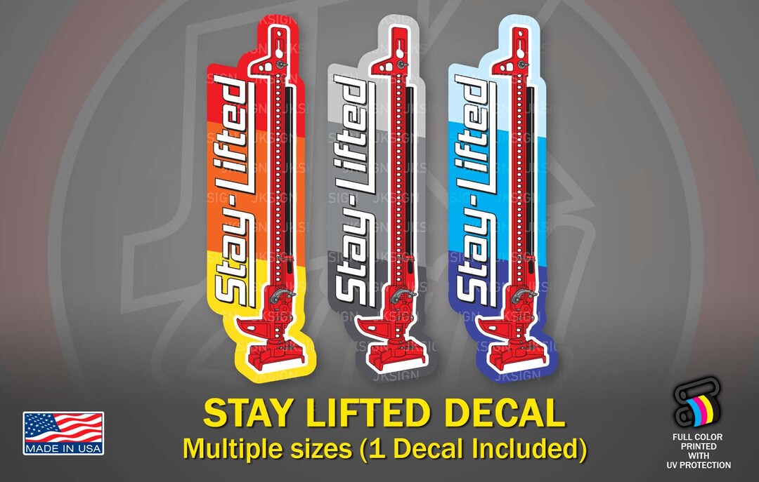 Stay Lifted Decals Retro Colors for 4X4 Lovers - Etsy