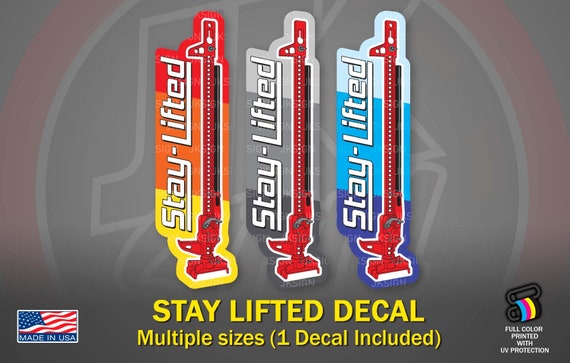Stay Lifted Decals Retro Colors for 4X4 Lovers | Etsy