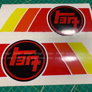 TEQ Tri Color Bedside Decals (includes 2 Decals) - Etsy