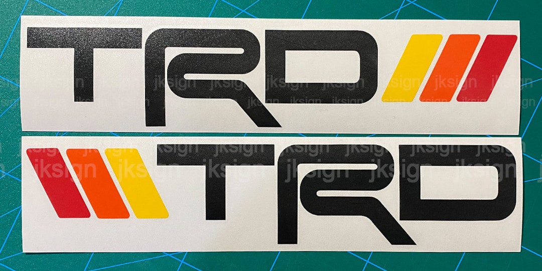 TRD Retro Stripes Bedside (2 Decals) Vintage 70's 80's for Toyota FJ ...