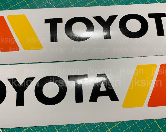 Retro Stripes 70's 80's Bedside 2 Decals Size: 11.6w X 1.9h for Toyota ...