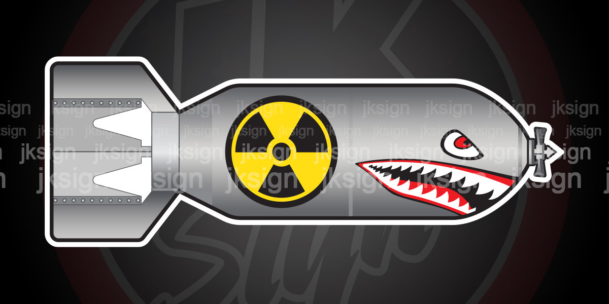 Electronics & Accessories Car Parts & Accessories Angry Face WW2 Bomb ...