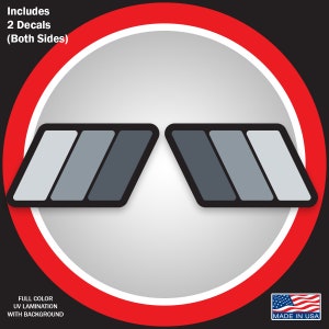 Tri-color Decal Vintage Colors (include 2 Decals) - Etsy