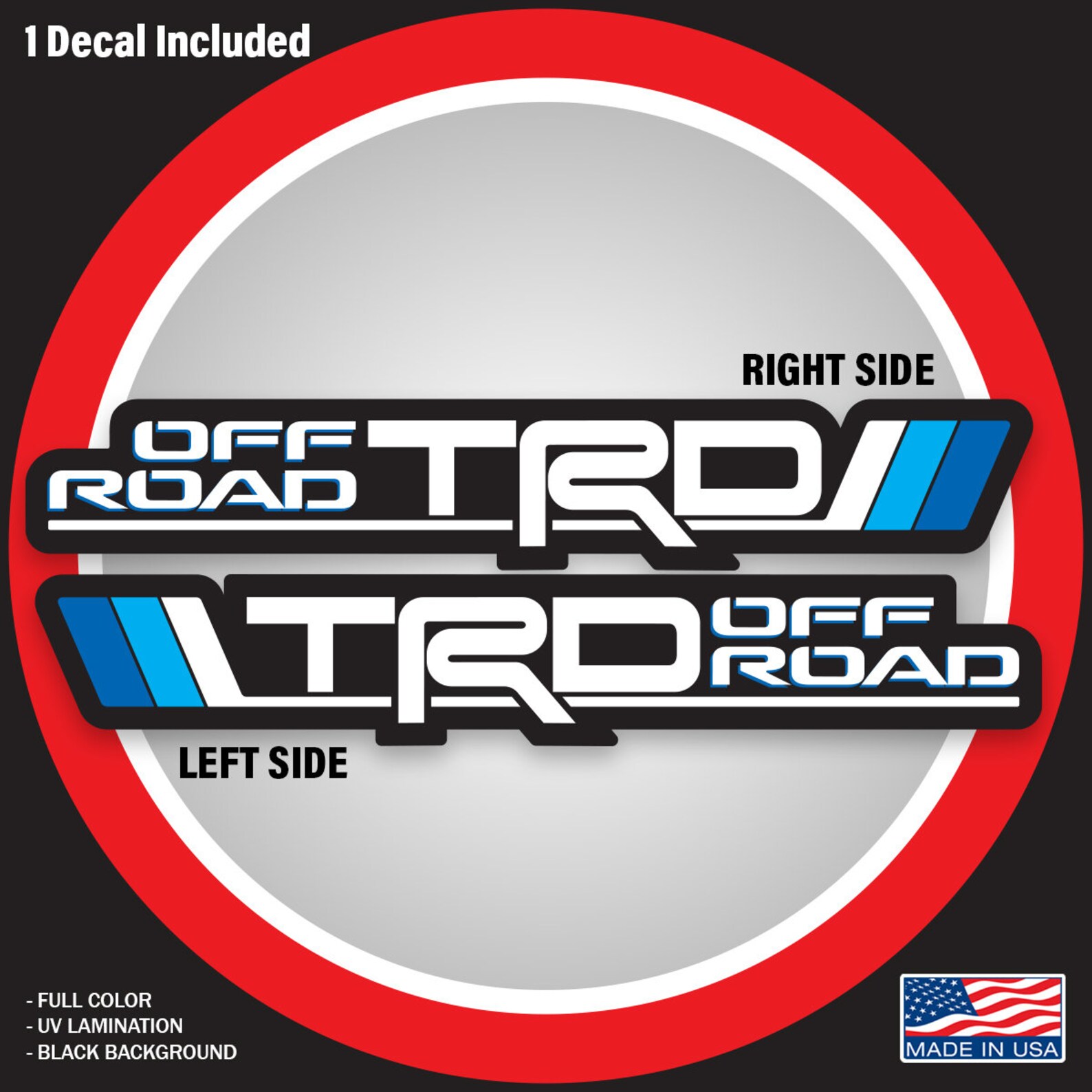 Tri-color TRD Sport Bedside Decal Vintage Color for Toyota - Etsy