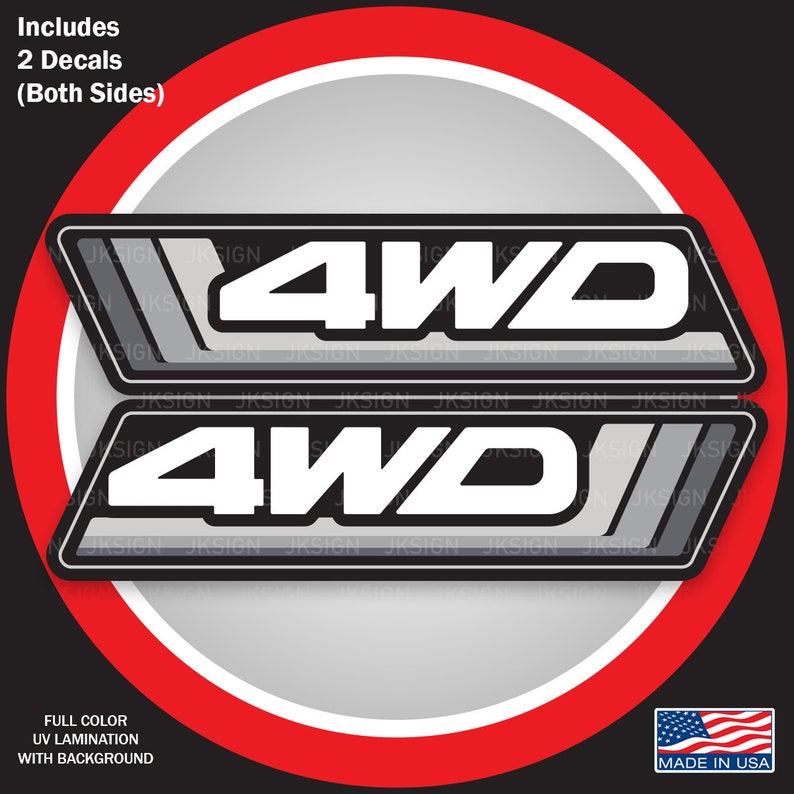 4WD Retro Bedside Decal includes 2 Decals - Etsy