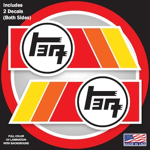 TEQ Tri Color Bedside Decals (includes 2 Decals) - Etsy