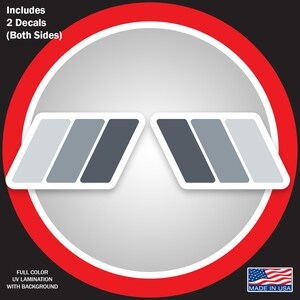 Tri-color Decal Vintage Colors (include 2 Decals) - Etsy