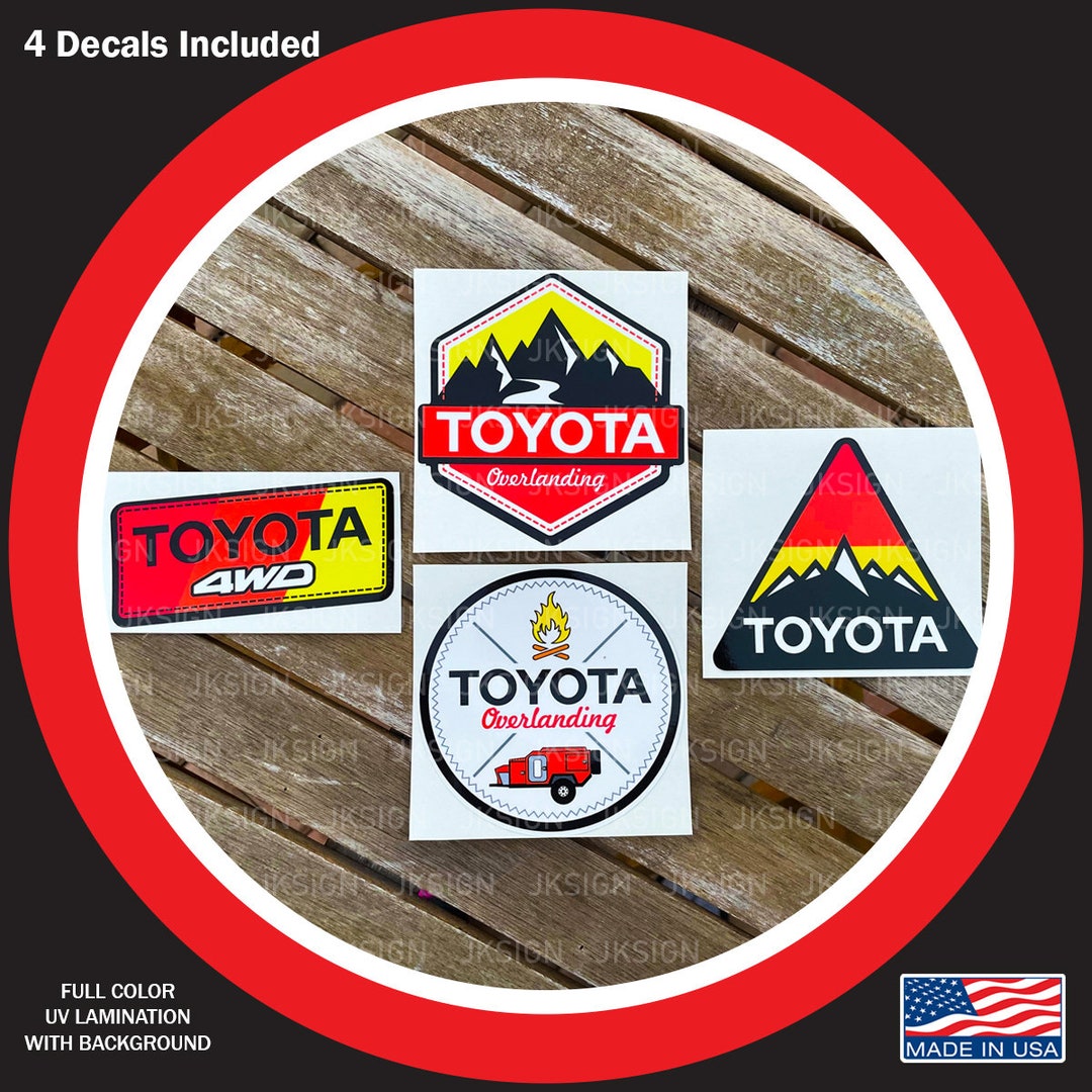 Toyota Bundle Decals (4 Decals) for Toyota Fans - Etsy