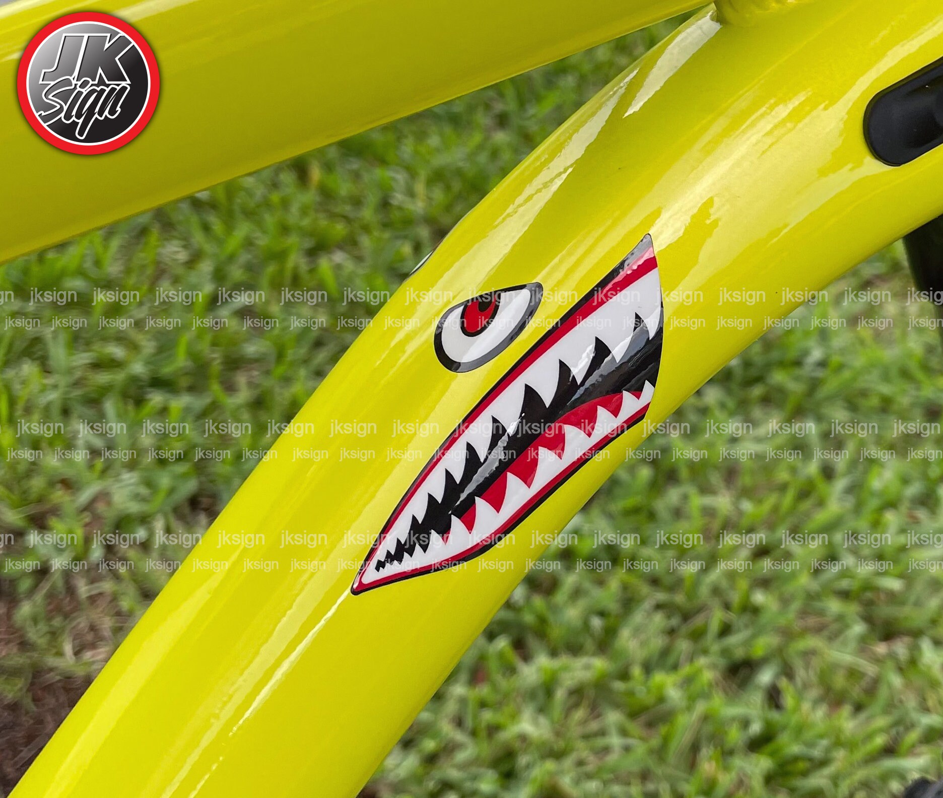 Angry Face Shark Teeth Decal 2 DECALS For Window Laptop PC | Etsy